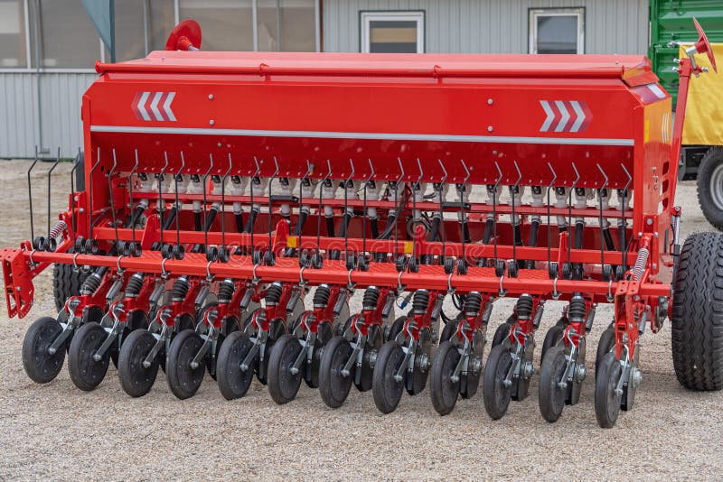 Wheat Seeder Machine stock image. Image of ditching - 232978345