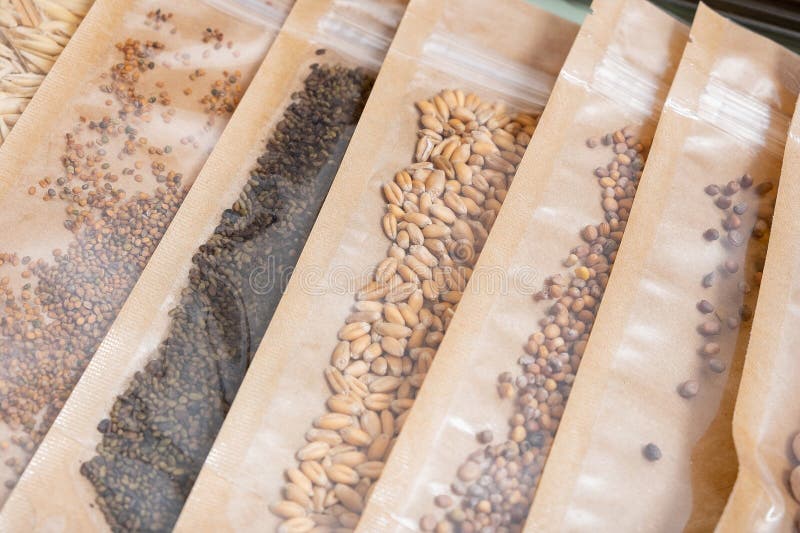 Wheat Seeds and Bags with Other Contents for Germinating Microgreens ...