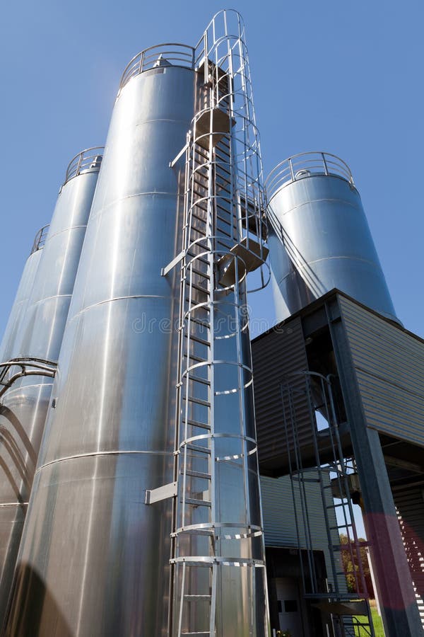 Wheat Silos stock photo. Image of containers, ladder - 16068492