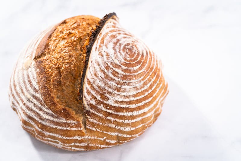 Wheat Sourdough Bread stock image. Image of loaf, homemade - 271901363