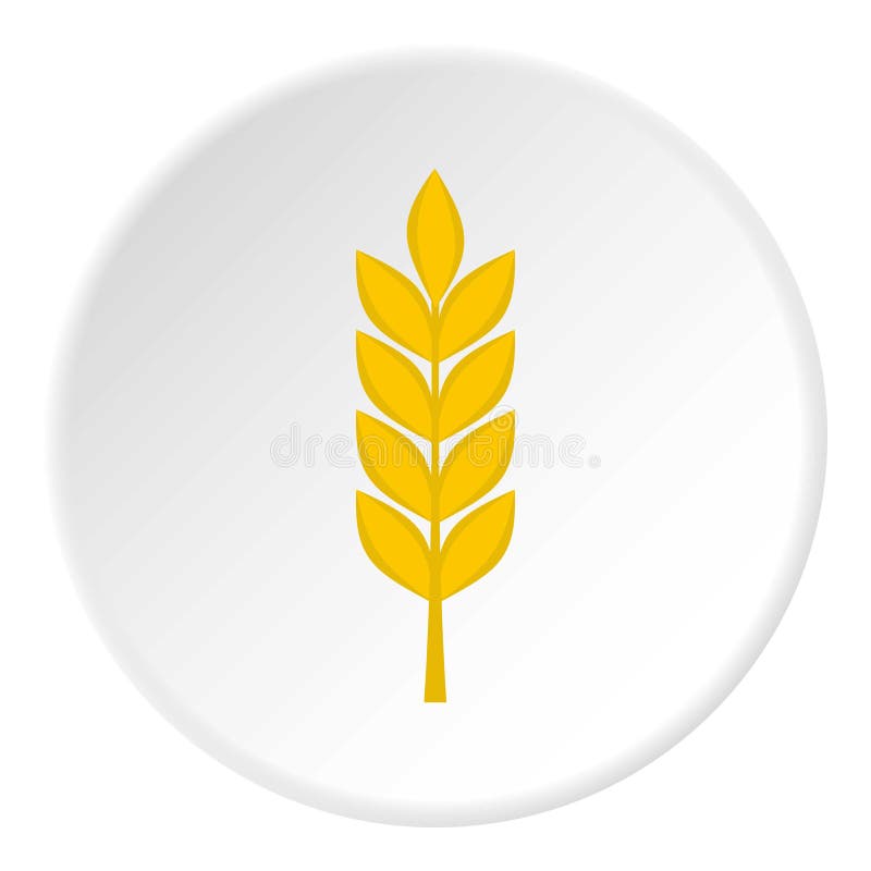 Wheat spike icon circle stock vector. Illustration of produce - 95329196