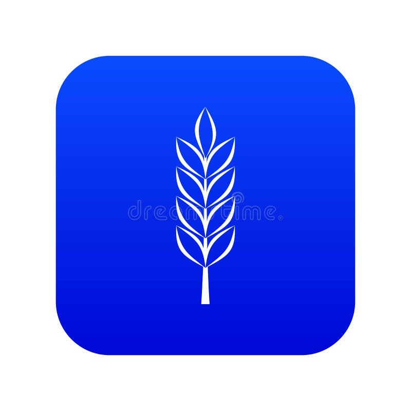 Wheat Spike Icon Digital Blue Stock Vector - Illustration of object ...