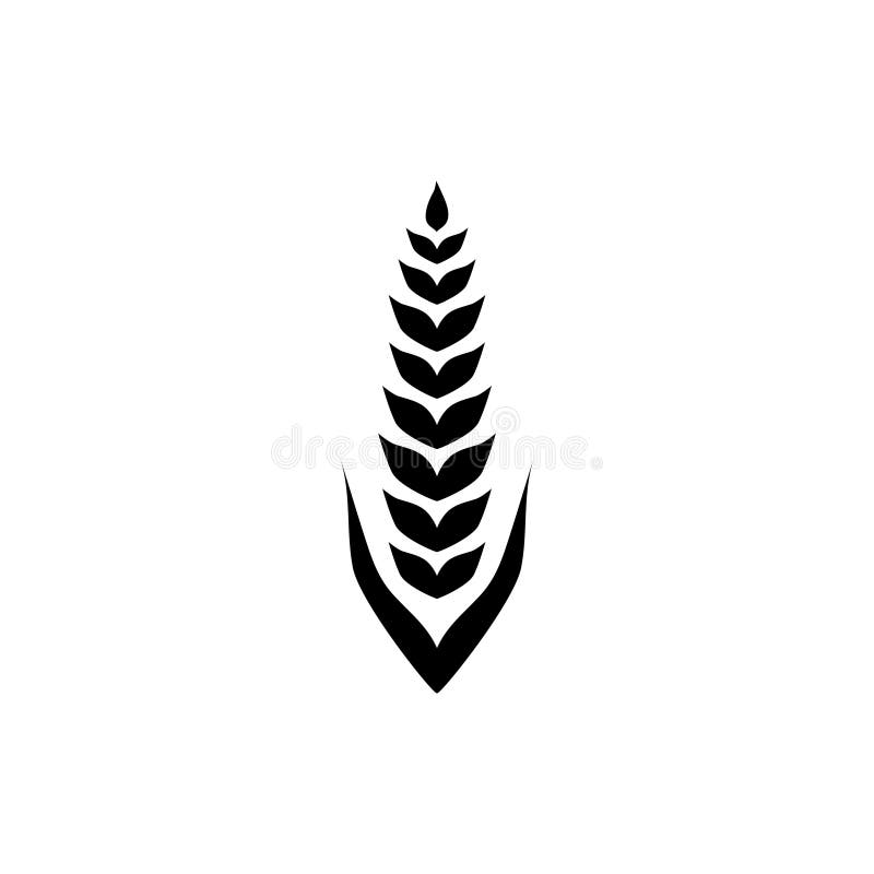 Wheat Spikelets Line Icon. Wheat Farm Symbol. Liner Style Stock Vector ...