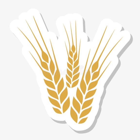Wheat sticker stock illustration. Illustration of farm - 83535459