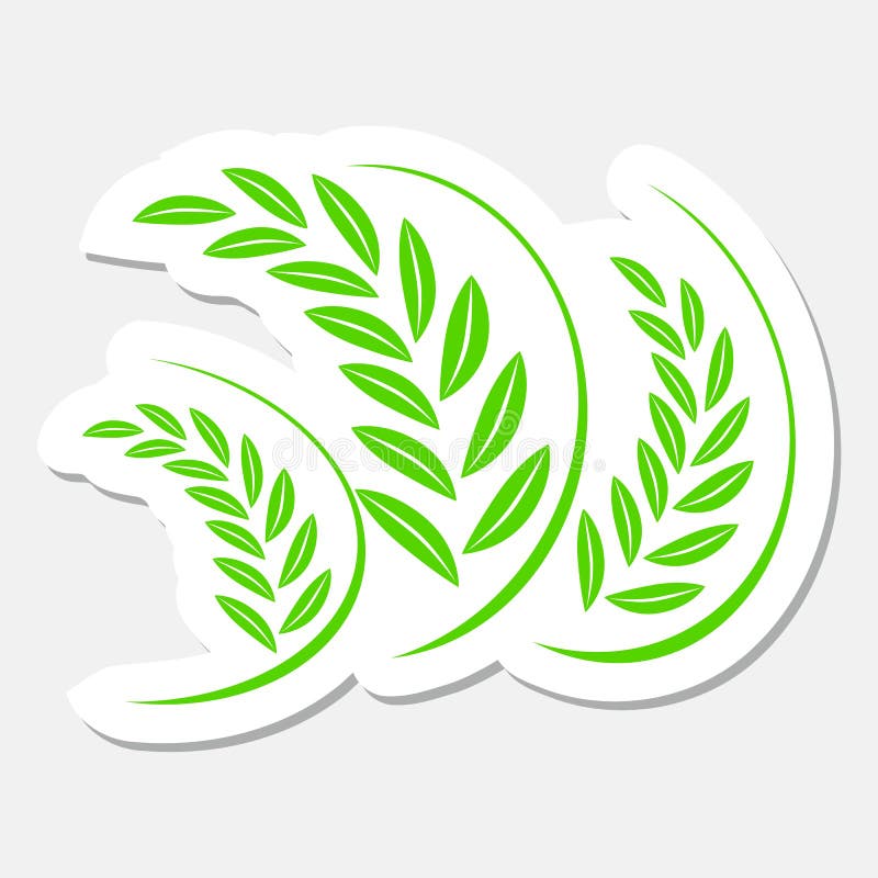 Wheat sticker logo set stock vector. Illustration of mineral - 83533802