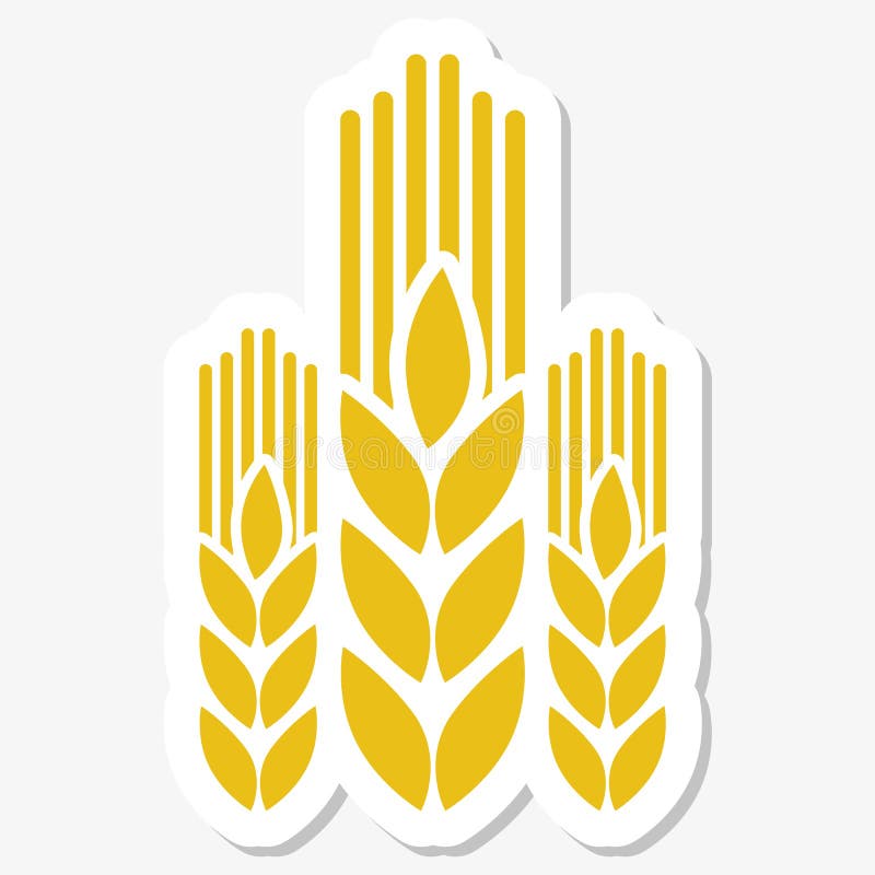 Wheat sticker logo set stock vector. Illustration of mineral - 83533802