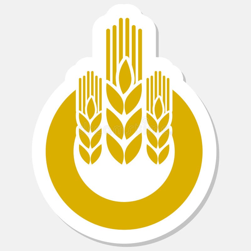 Wheat sticker stock vector. Illustration of dietary, essential - 83533714