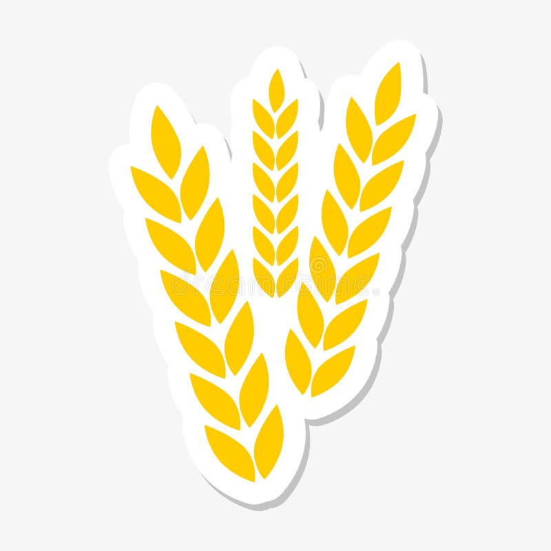 Wheat sticker logo set stock vector. Illustration of mineral - 83533802