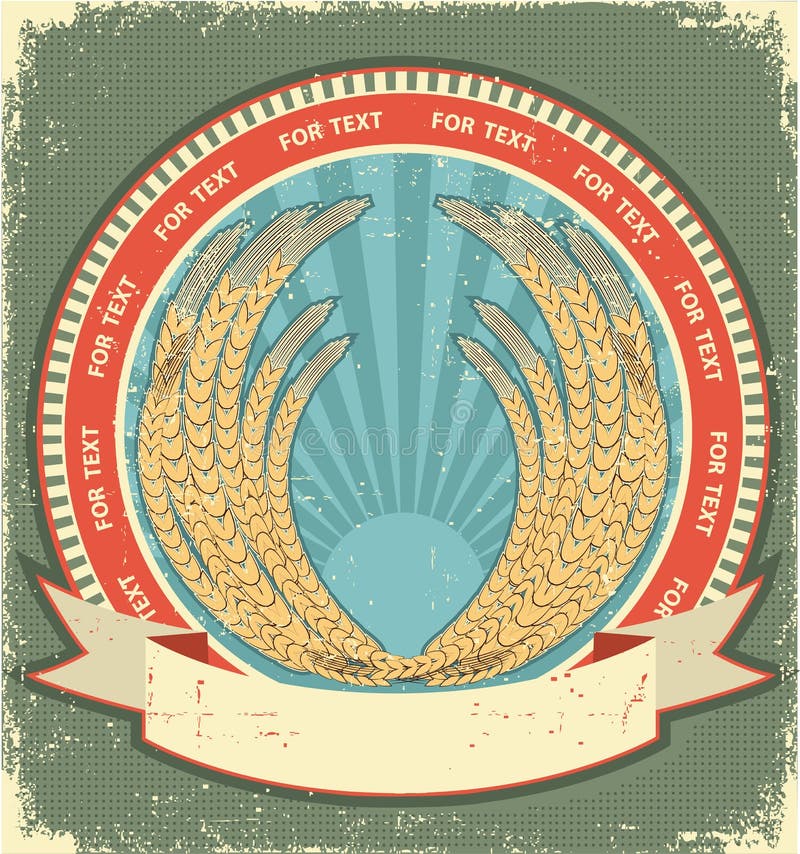 Wheat symbol of label stock vector. Illustration of wheat - 23626635