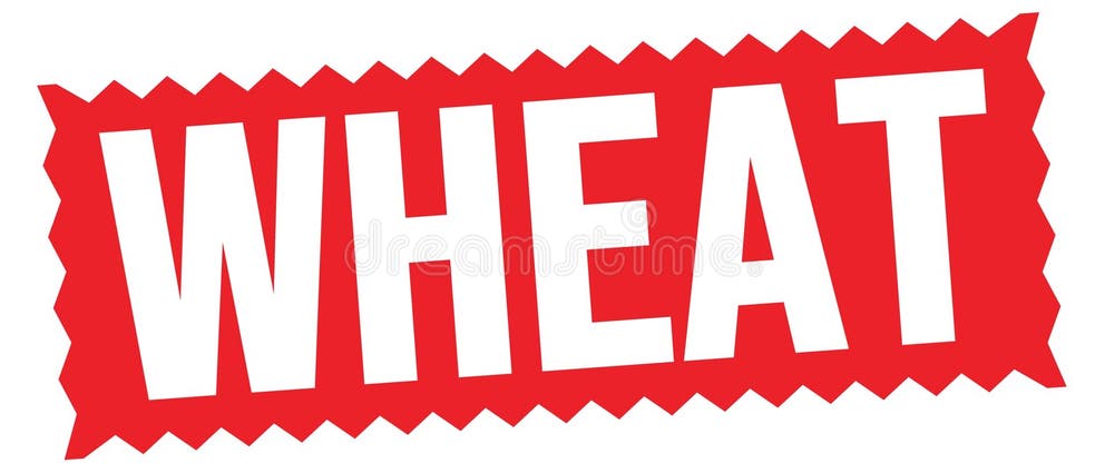 WHEAT Text Written on Red Stamp Sign Stock Illustration - Illustration ...