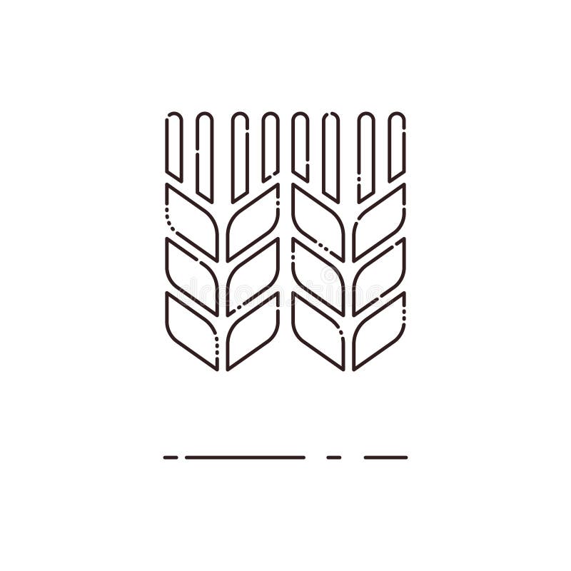 Wheat Thin Line Icon. Mbe Minimalism Style Stock Illustration ...