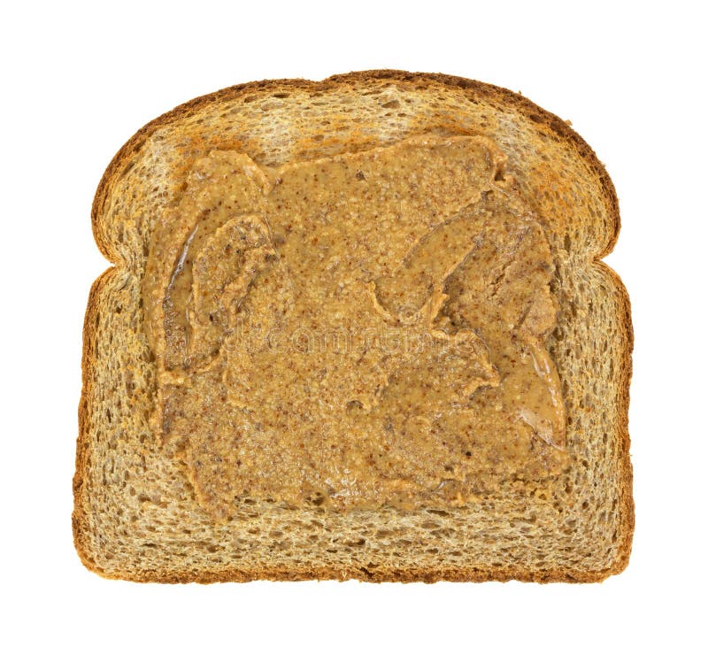 Wheat Toast with Almond Butter Stock Image - Image of isolated, natural ...