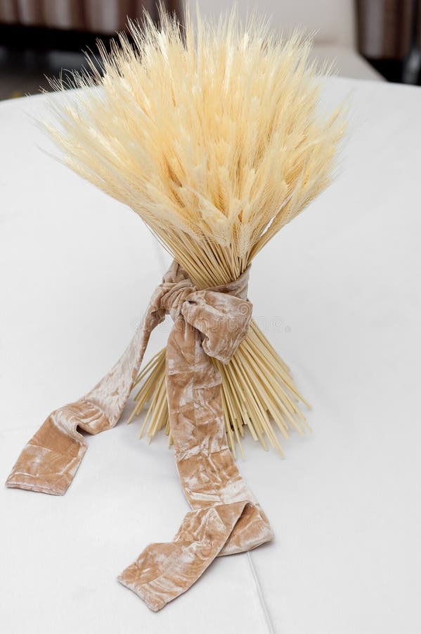 Wheat on a White Table Close Up Stock Photo - Image of plant, farming ...