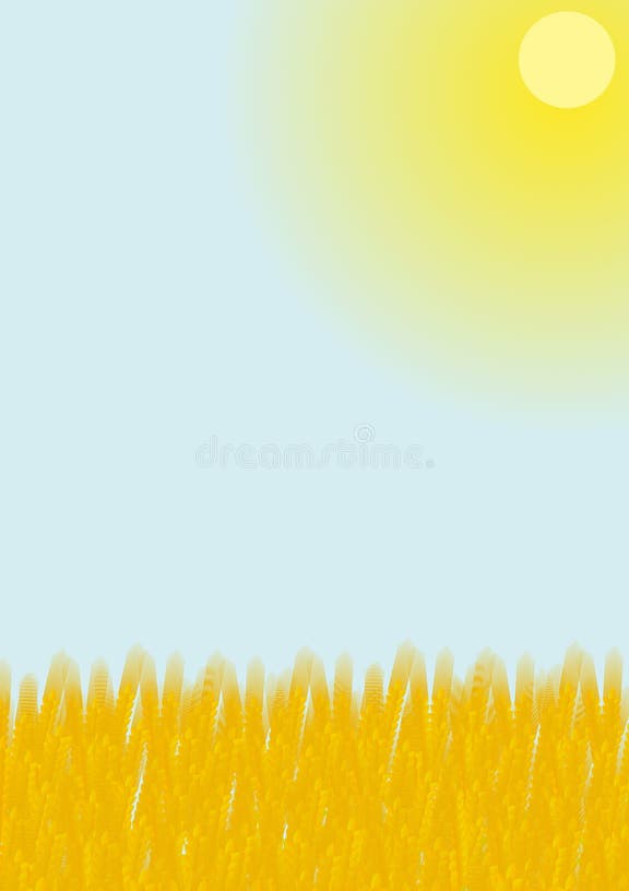 Wheatfield stock vector. Illustration of leaves, wheat - 19877291