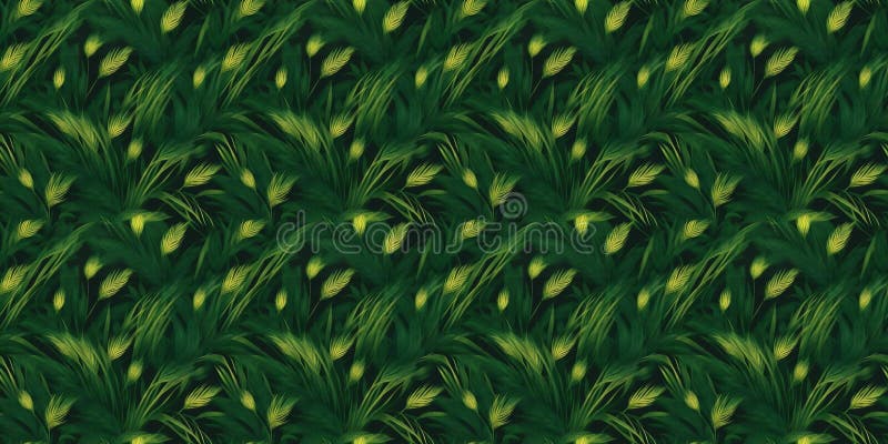 Wheatfield Dark Green Background Seamless Patterns DreamShaper V5 ...
