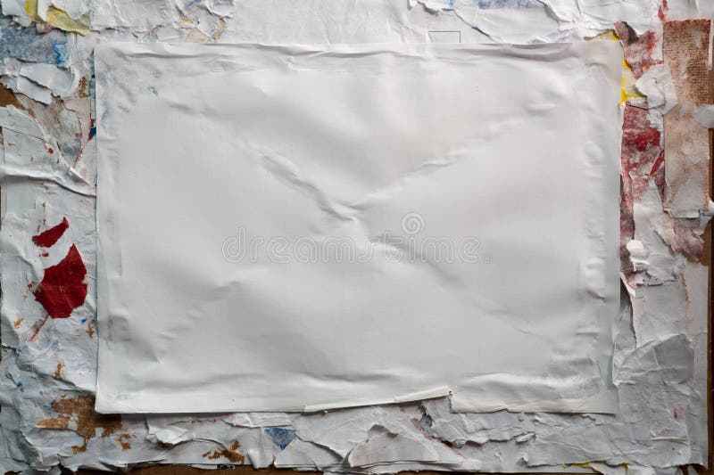 Wheatpaste Poster Style Texture on a Dirty Wall Stock Image - Image of ...