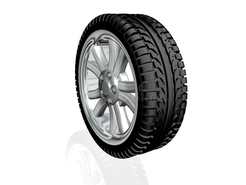 Wheel stock illustration. Illustration of rubber, chrome - 82215