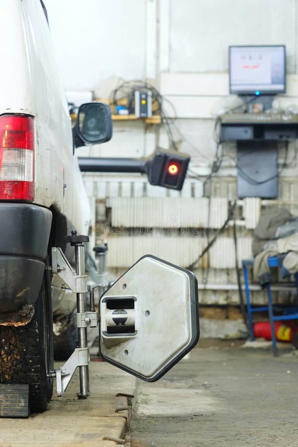 Wheel alignment equipment stock photo. Image of clip - 82539622