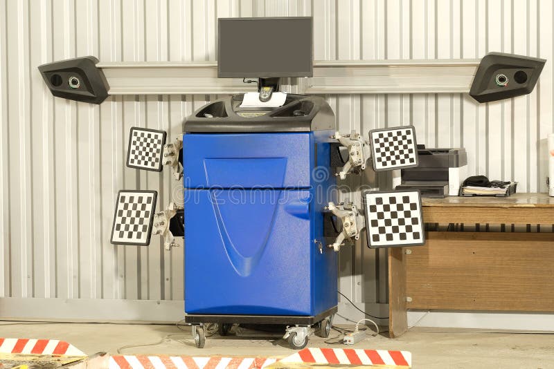 Wheel alignment equipment stock image. Image of auto - 82793637