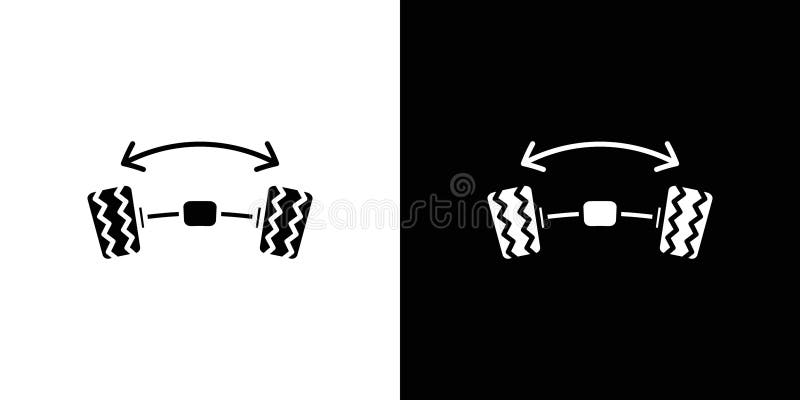 Wheel Alignment Icon Outline Sign Symbol Set Stock Illustration ...