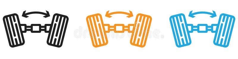 Wheel Alignment Icon Vector Logo Set Collection for Web App Ui Stock ...