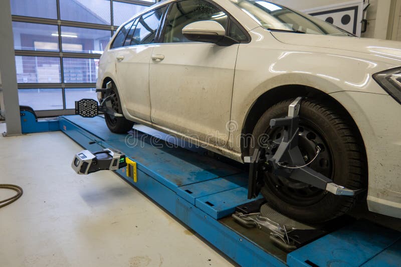 Wheel Alignment with the Latest Laser Technology is Carried Out in a ...
