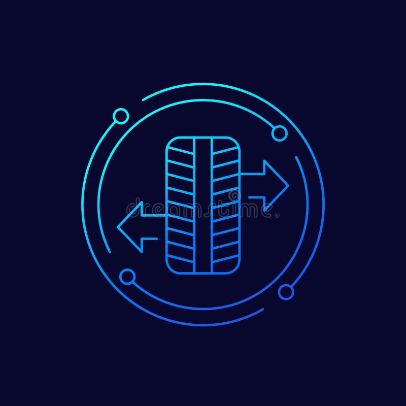 Wheel Alignment Line Icon, Vector Stock Vector - Illustration of mechanic, linear: 252036743