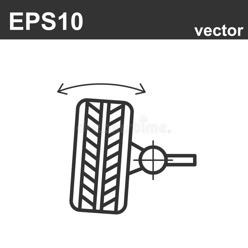 Wheel Alignment Line Icon. Car Suspension Angles Adjustment. Axle ...