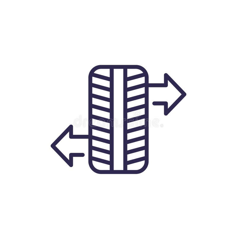 Wheel Alignment Line Icon on White Stock Illustration - Illustration of ...