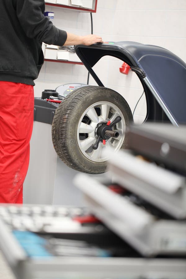 Automobile Car Wheel Alignment Stock Photo - Image of mechanical ...