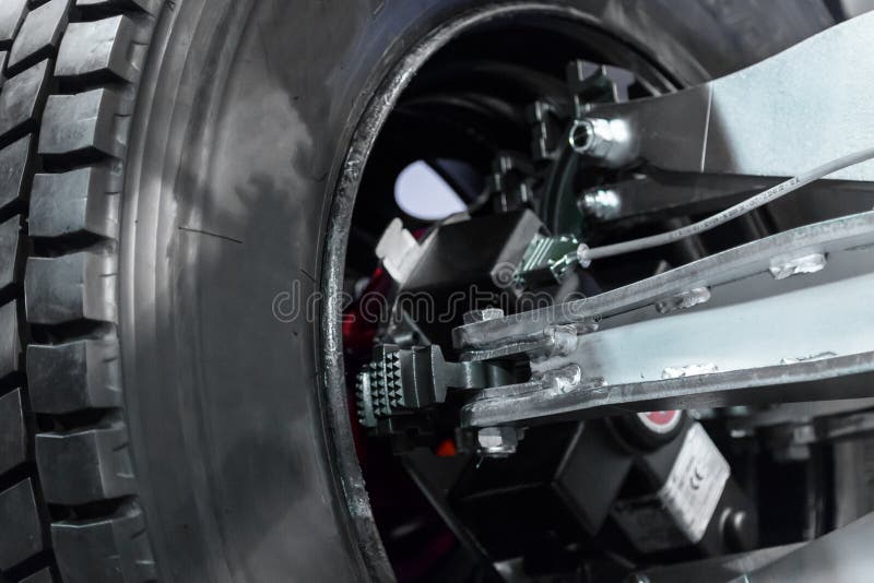 Wheel balancing close up stock photo. Image of garage - 51109516
