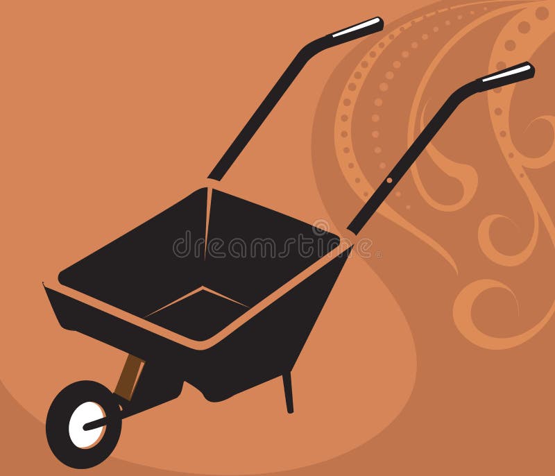 Metallic wheel barrow stock vector. Illustration of carry - 26249604