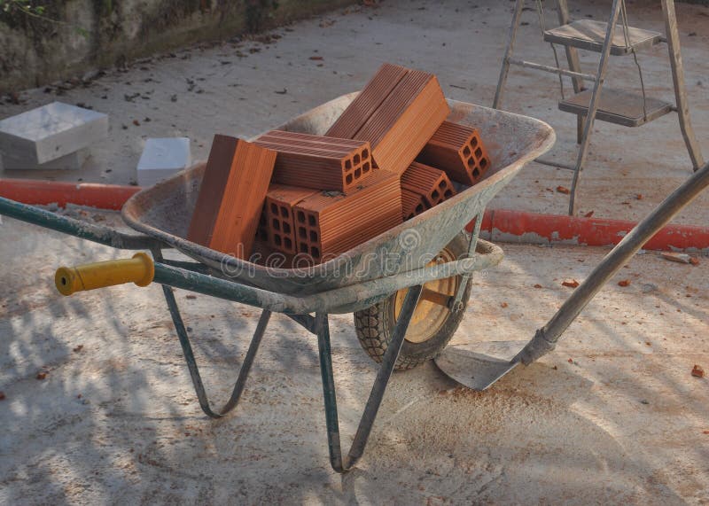 Wheelbarrow Bricks Stock Images - Download 365 Royalty Free Photos