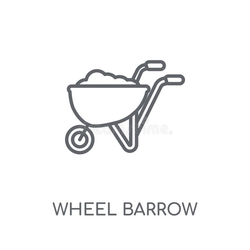 Wheel Barrow Linear Icon. Modern Outline Wheel Barrow Logo Conce Stock ...