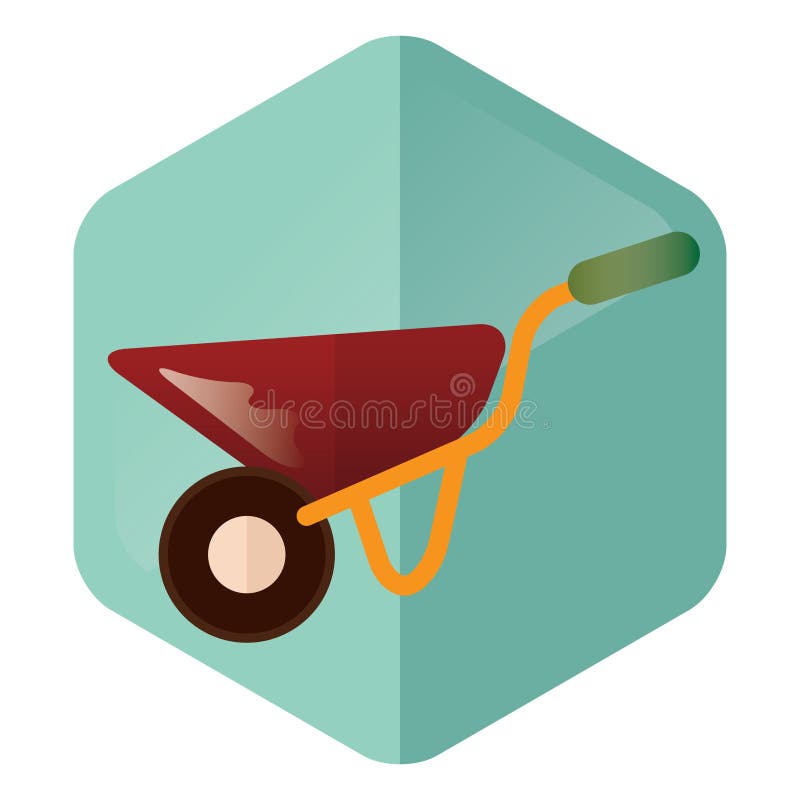 Wheel Barrow. Vector Illustration Decorative Design Stock Vector ...