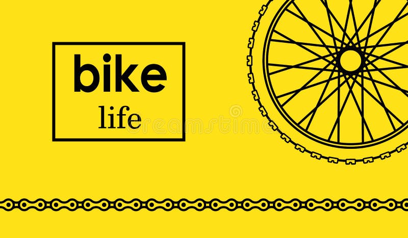 Wheel bike postcard stock illustration. Illustration of advertising ...