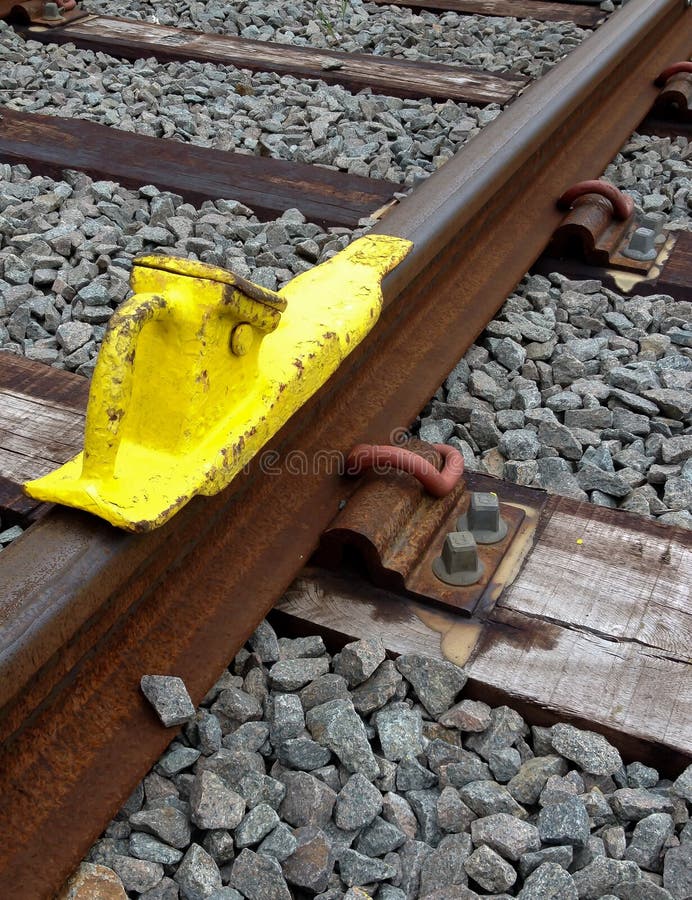 Wheel block for trains stock image. Image of train, track - 55093195