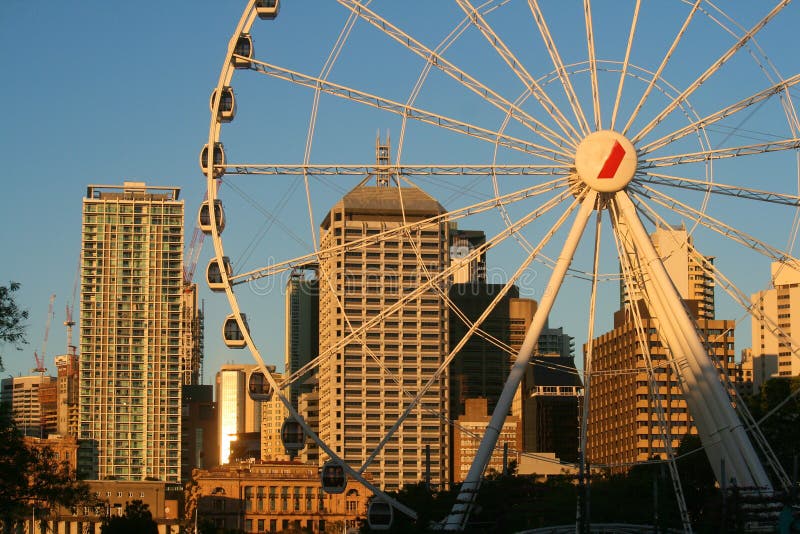 Wheel of Brisbane stock photo. Image of skyline, design - 16646946