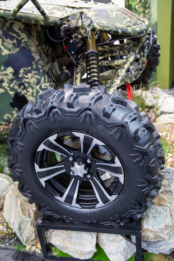 The Wheel of the Buggy Racing Car is Black with a Beautiful Disc ...