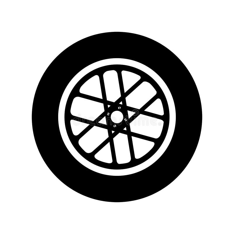 Wheel car emblem icon stock illustration. Illustration of automobile ...