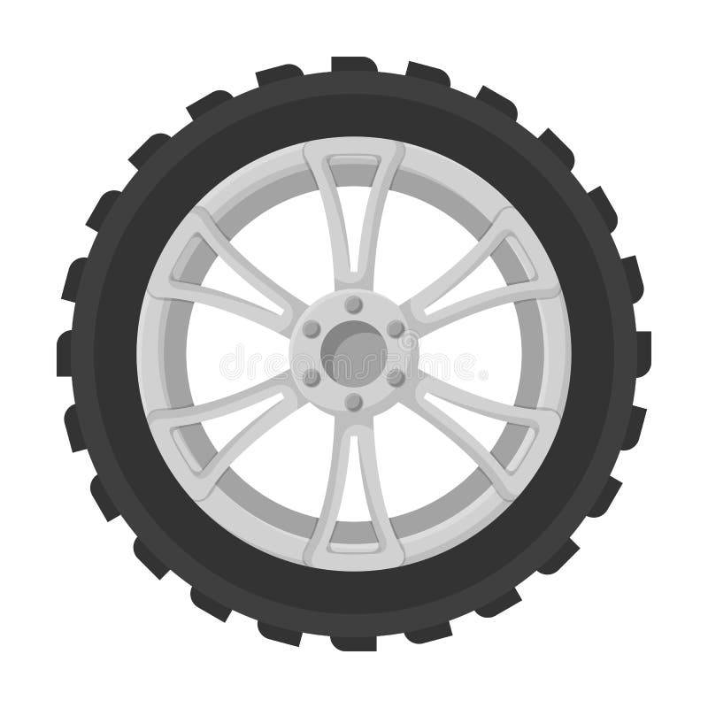 Wheel Car Vector Icon.Cartoon Vector Icon Isolated on White Background ...