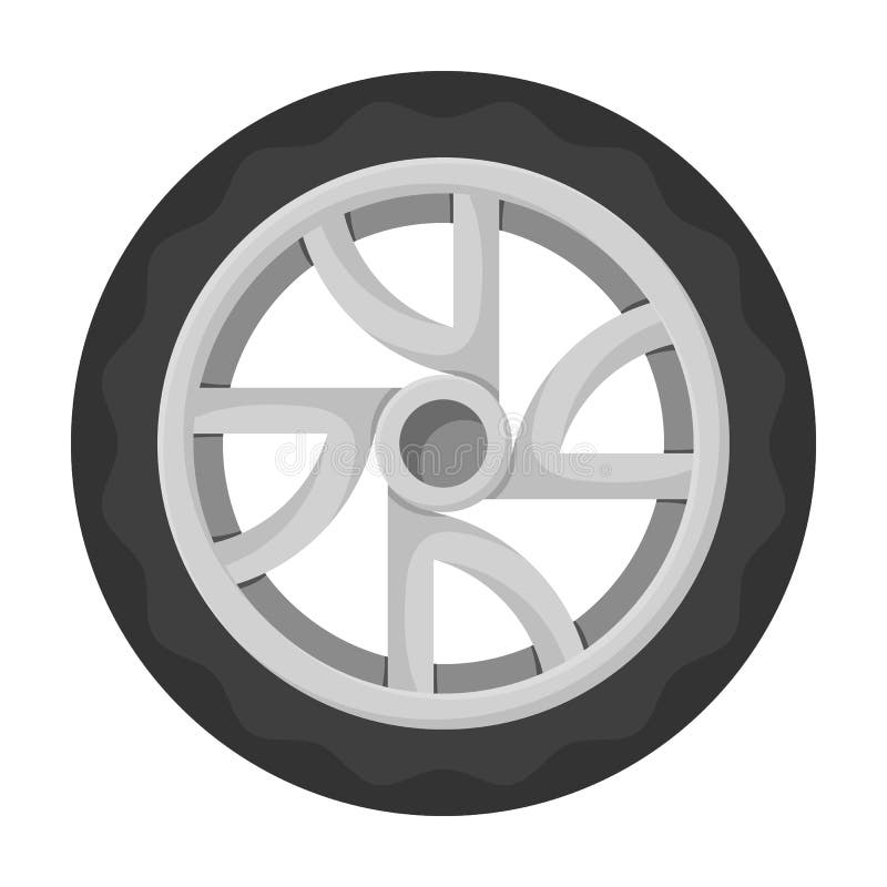 Wheel Car Vector Icon.Cartoon Vector Icon Isolated on White Background ...