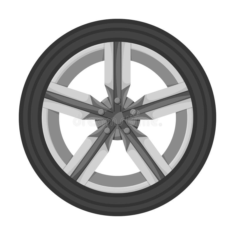 Wheel Car Vector Icon.Cartoon Vector Icon Isolated on White Background ...