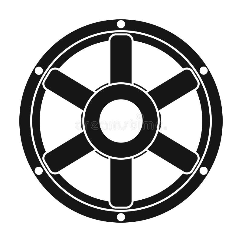 Wheel of Cart Vector Icon.Black Vector Icon Isolated on White ...