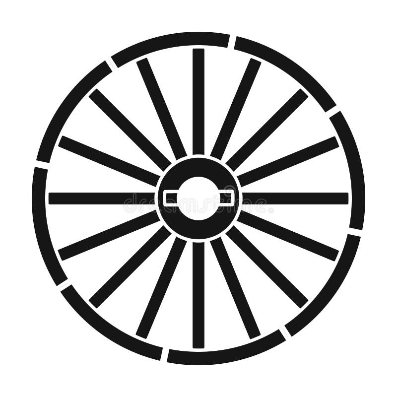 Wheel of Cart Vector Icon.Black Vector Icon Isolated on White ...