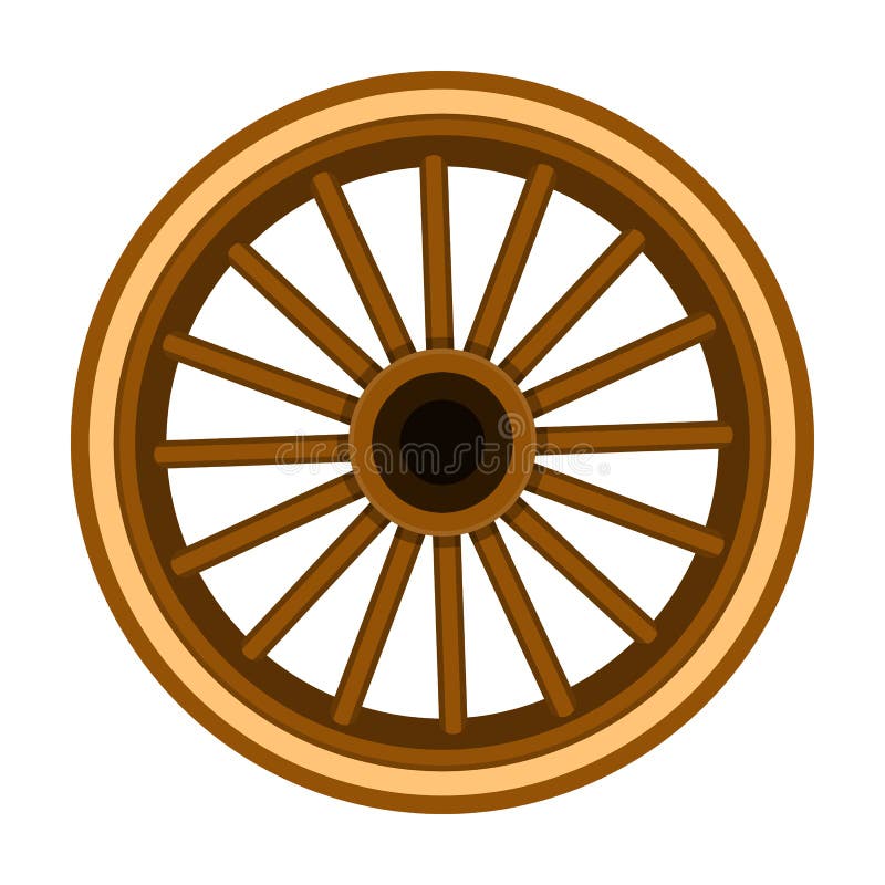 Wooden Wheel Vector Cartoon Set Icon.Vector Illustration Cart of Wheel ...