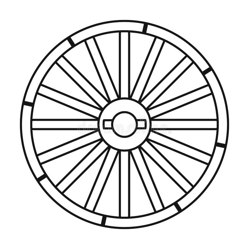 Wheel of Cart Vector Icon.Cartoon Vector Icon Isolated on White ...