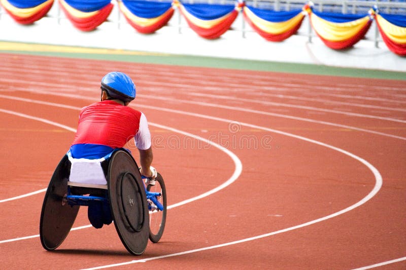 Wheel Chair Race for Disabled Persons Stock Photo - Image of ...