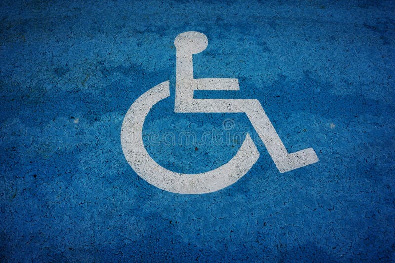 Wheel Chair Sign Parking Spot Stock Image - Image of wheelchair ...