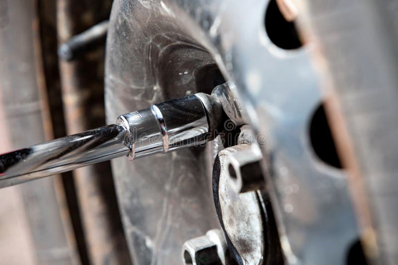 Wheel change stock image. Image of tyre, repair, change - 114313037